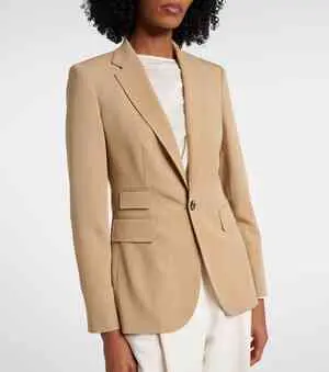 Ralph Lauren Parker Wool Gabardine Blazer - Beige