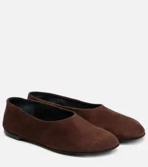 Suede Round Toe Flats