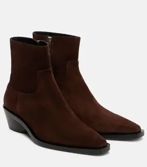 Proenza Schouler Bronco Suede Ankle Boots - Brown