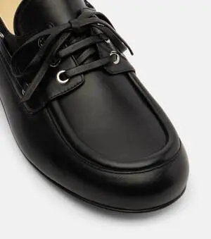 Proenza Schouler Leather Boat Shoes - Black