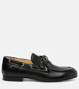 Proenza Schouler Leather Boat Shoes - Black