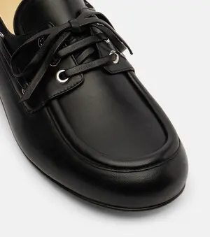 Proenza Schouler Leather Boat Shoes - Black
