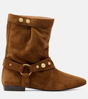 Isabel Marant Étoile Stania Studded Suede Ankle Boots