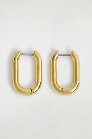 Cos Oval Hoop Earrings - Bronze