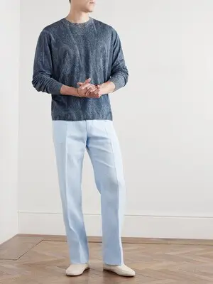 Etro Paisley-print Silk And Cashmere-blend Sweater