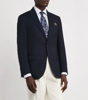 Harrods Silk Jacquard Pocket Square
