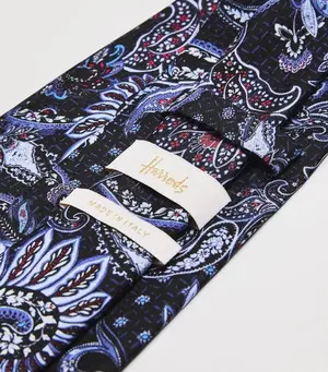 Harrods Paisley Print Standard Neck Tie