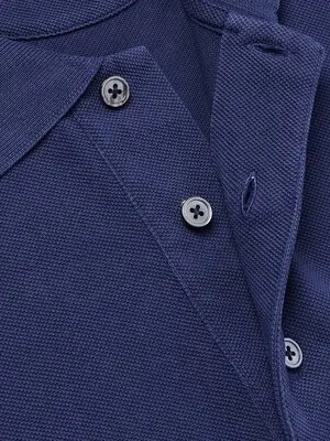 TOM FORD Slim-fit Lyocell And Cotton-blend Piqué Polo Shirt - Blue