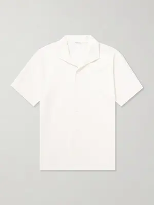 Sunspel Convertible-collar Cotton-piqué Polo Shirt
