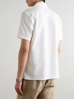 Sunspel Convertible-collar Cotton-piqué Polo Shirt