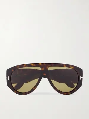 TOM FORD Bronson Aviator-Style Sunglasses Tortoiseshell