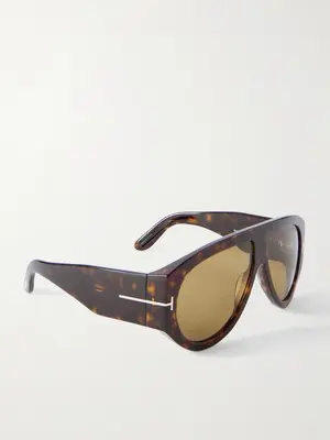 TOM FORD Bronson Aviator-style Sunglasses - Tortoiseshell