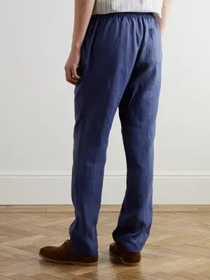 Sunspel Slim-fit Straight-leg Linen Trousers