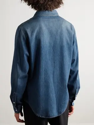 Versace Logo-appliquéd Denim Shirt