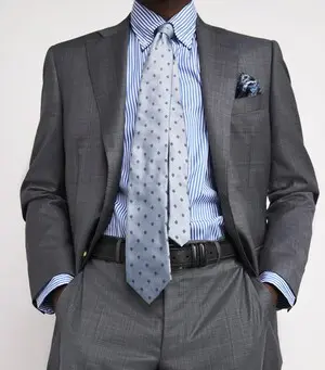 Harrods Silk Jacquard Standard Tie - Blue
