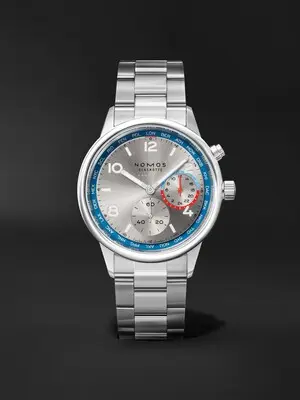 NOMOS GLASHUTTE Club Sport Neomatik Worldtimer Automatic 40mm Stainless Steel Watch - Silver