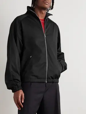 JIL SANDER Cotton-blend Jersey Zip-up Sweatshirt
