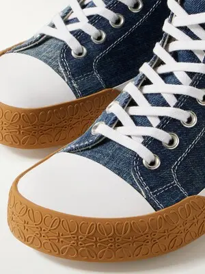 Loewe Paula's Ibiza Bloc Denim High-top Sneakers - Blue