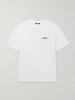 Jacquemus Logo-appliquéd Cotton-jersey T-shirt - White
