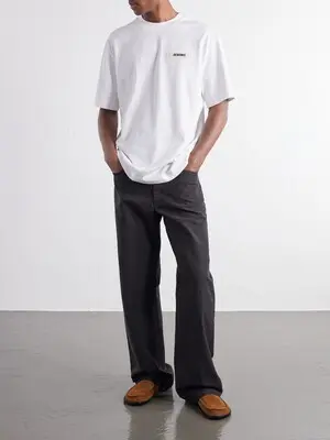 Jacquemus Logo-appliquéd Cotton-jersey T-shirt - White