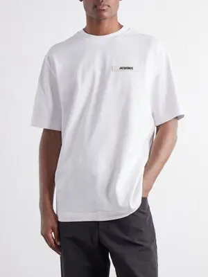 Jacquemus Logo-appliquéd Cotton-jersey T-shirt - White