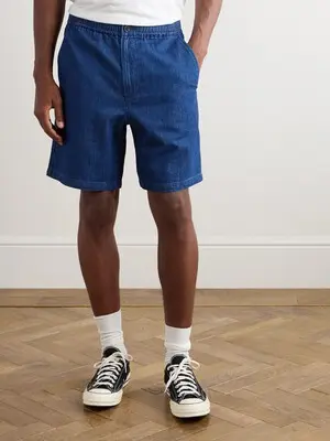 A.p.c. Norris Straight-leg Denim Shorts - Blue
