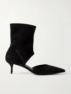 Alaïa 55 Cutout Suede Ankle Boots