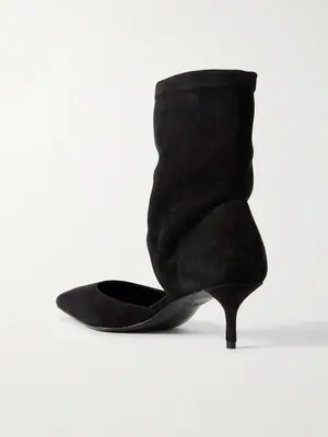 Alaïa 55 Cutout Suede Ankle Boots