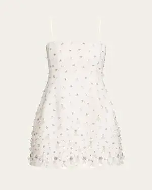 Simkhai Yasmin Embellished Mini Dress - Ivory