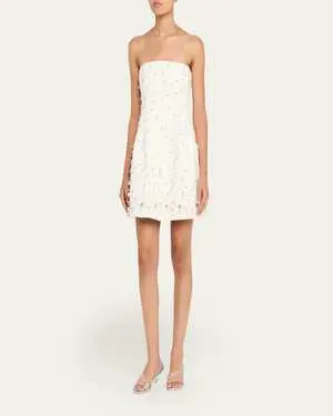 Simkhai Yasmin Embellished Mini Dress - Ivory
