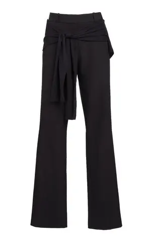 Coperni Jersey Wrap Pants - Black