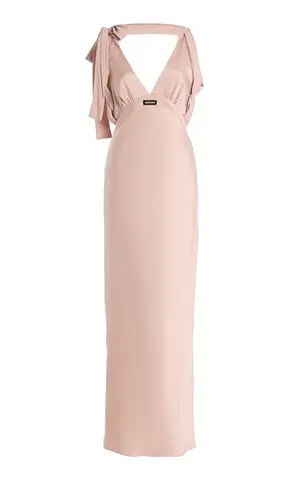 Miu Miu Satin Maxi Slip Dress - Pink