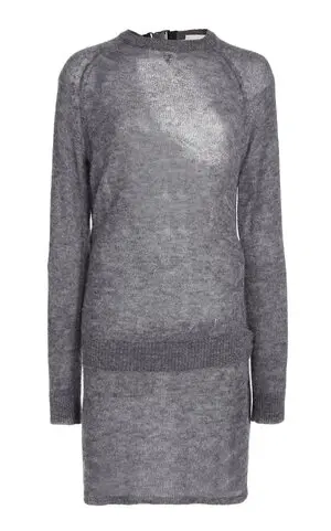 Coperni Buckled Cutout Dress - Grey