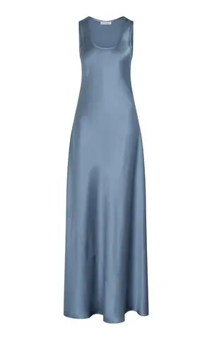 HEIRLOME Margot Silk Maxi Dress - Light Blue