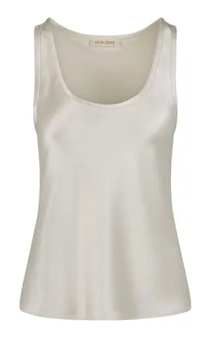 HEIRLOME Adau Silk Tank Top Ivory