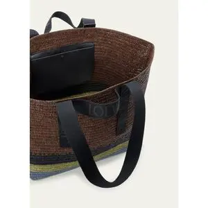 Loewe Fold Raffia Shopper Tote