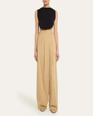 A.L.C. Mae Cropped High-neck Top - Black