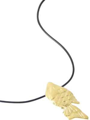 YSSO Pisces Recycled-plated Cord Necklace - Gold