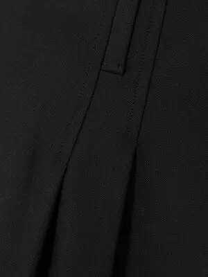 Victoria Beckham Cinch Pleated Twill Wide-leg Pants - Black