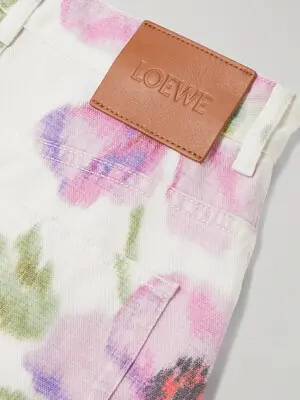 Loewe Floral-print High-rise Straight-leg Jeans