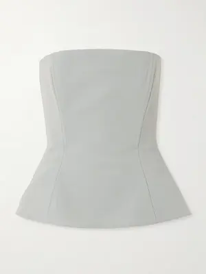 JEAN PAUL GAULTIER Strapless Twill Bustier Top - Gray