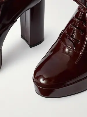 GIANVITO ROSSI 70 Patent-leather Platform Oxford Pumps