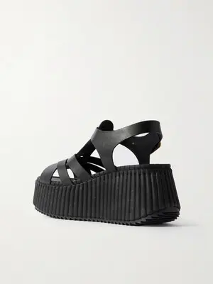 Chloé Nama Leather Platform Sandals