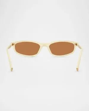 Miu Miu Miu Regarde A06s Oval Sunglasses - Brown