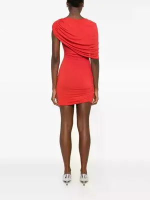 MANURI Draped One-shoulder Dress