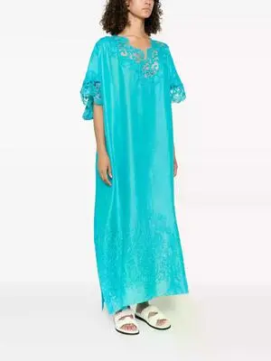 Ermanno Scervino Lace-trimmed Linen Dress