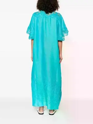 Ermanno Scervino Lace-trimmed Linen Dress