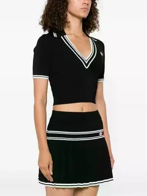 Casablanca V-neck Knitted Top
