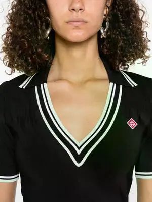 Casablanca V-neck Knitted Top