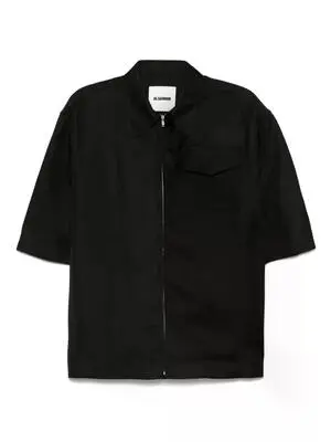 JIL SANDER Zip-front Ruffled Shirt